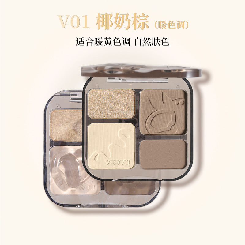 Veecci Matte Blush, Contour & Highlight Palette – Jelly Make Up